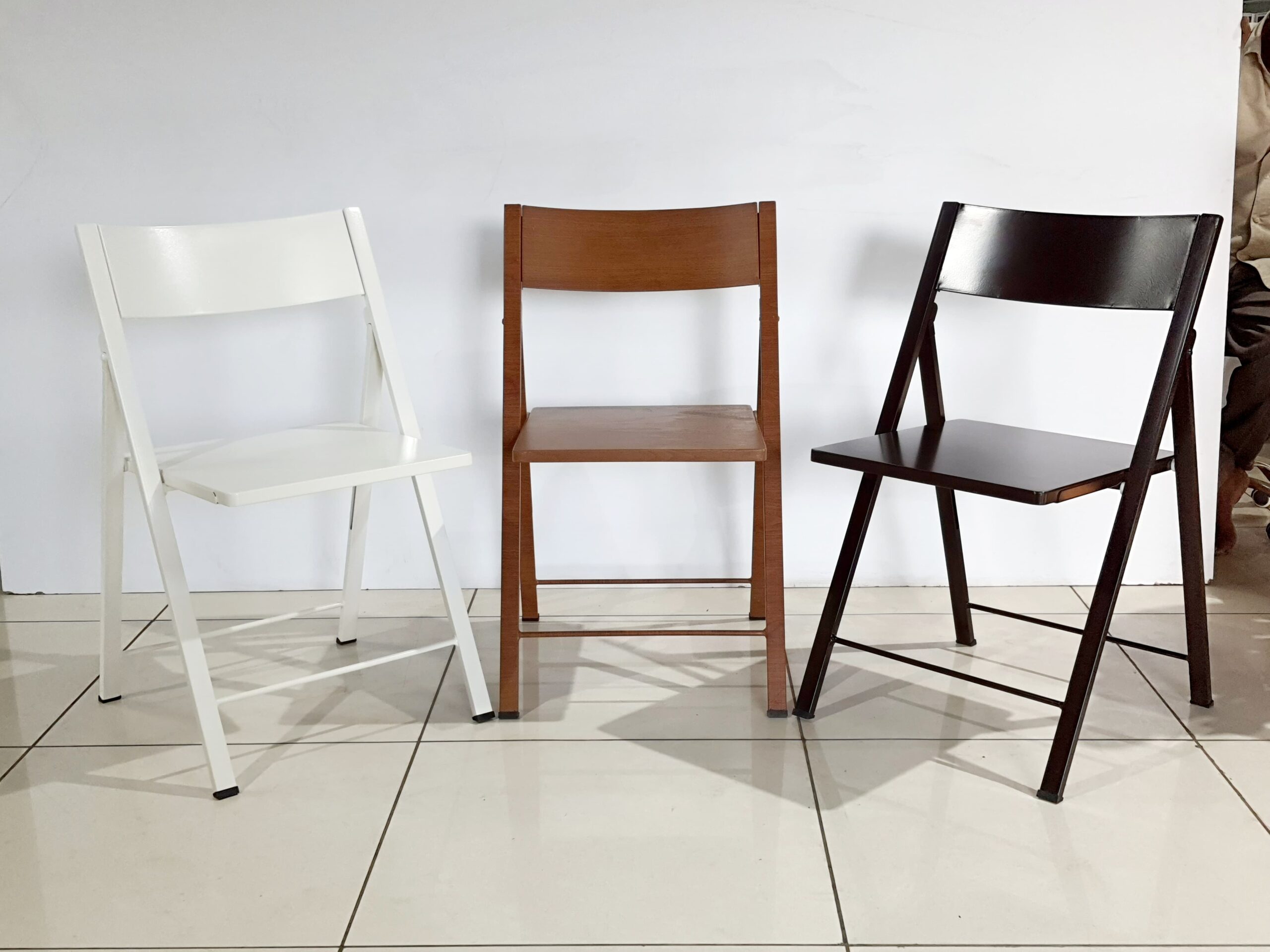 Metal Folding Chair with Powder-Coated Finish - S K MODERN ART