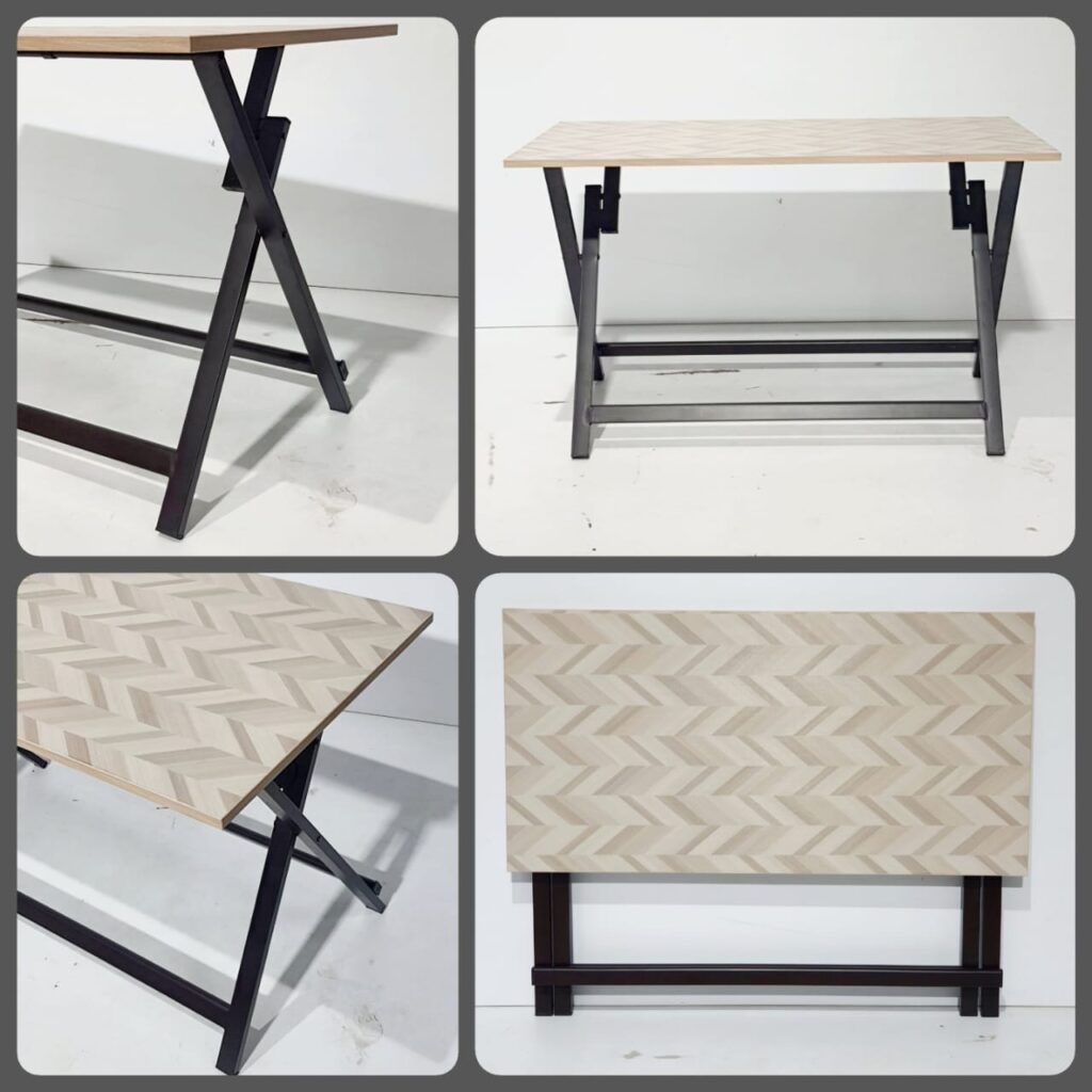 Heavy-Duty Folding Table with Wooden Ply Top - S K MODERN ART