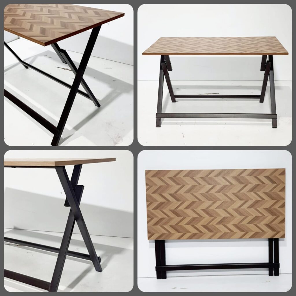 Heavy-Duty Folding Table with Wooden Ply Top - S K MODERN ART