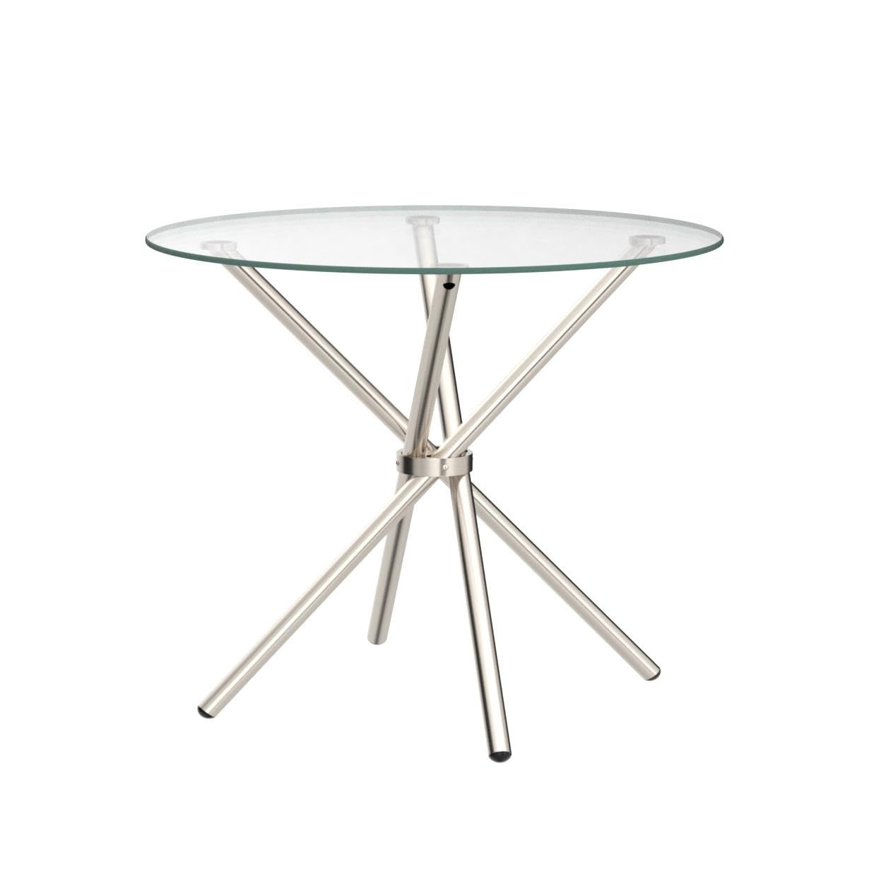 Dining Table Stainless Steel Top 10 mm Toughened Glass